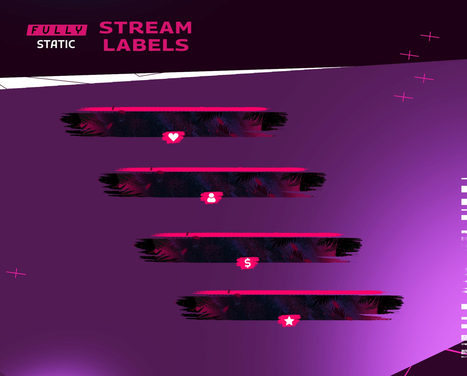 Leaves Brush Animated Twitch Overlay Package Bundle/nature Theme/leaf ...