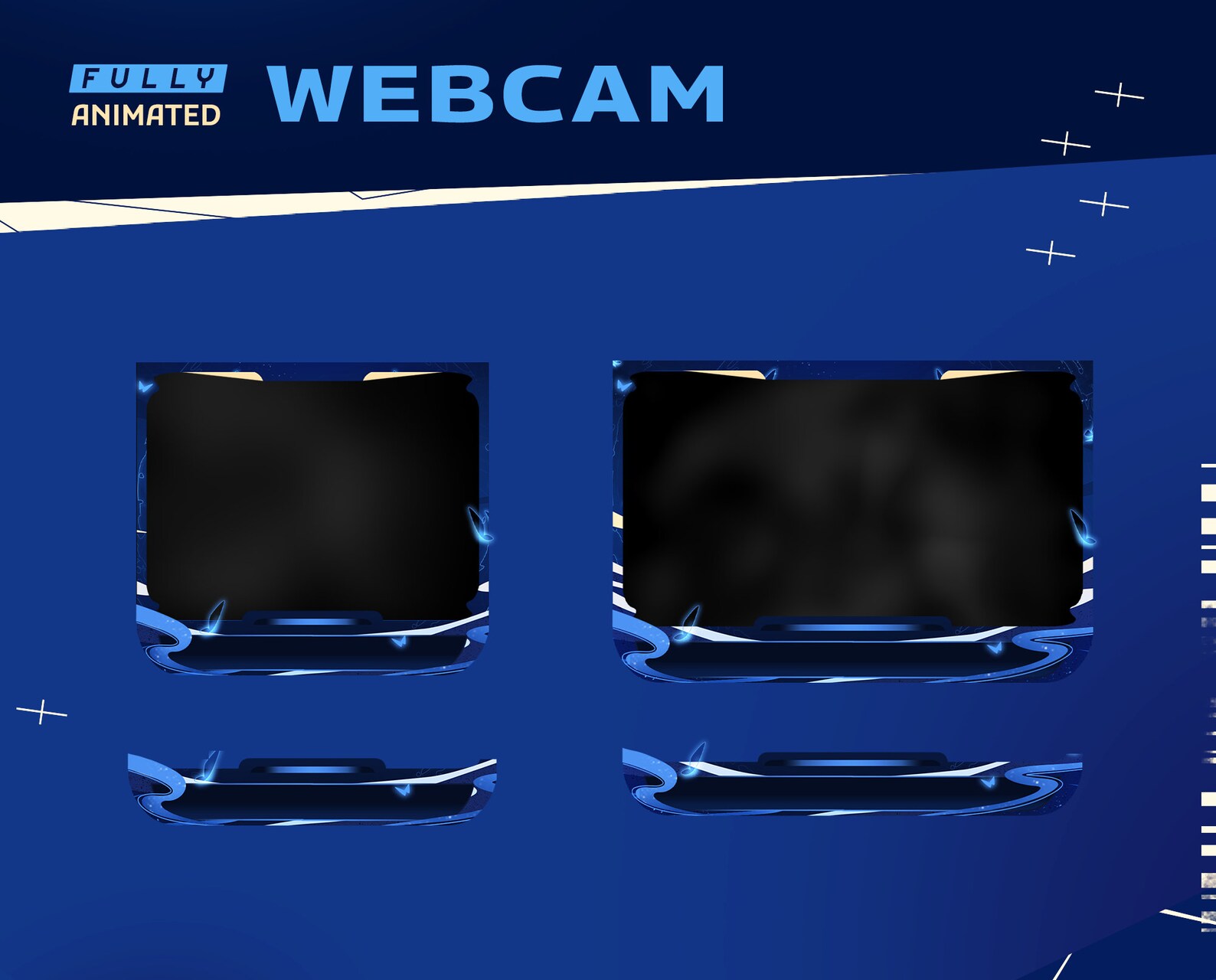 Waves Animated Twitch Overlay Package Bundle/liquid Theme/butterfly ...