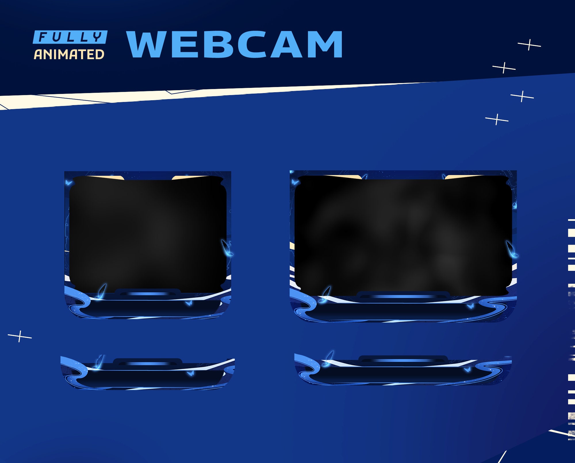 Waves Animated Twitch Overlay Package Bundle/liquid Theme/butterfly ...