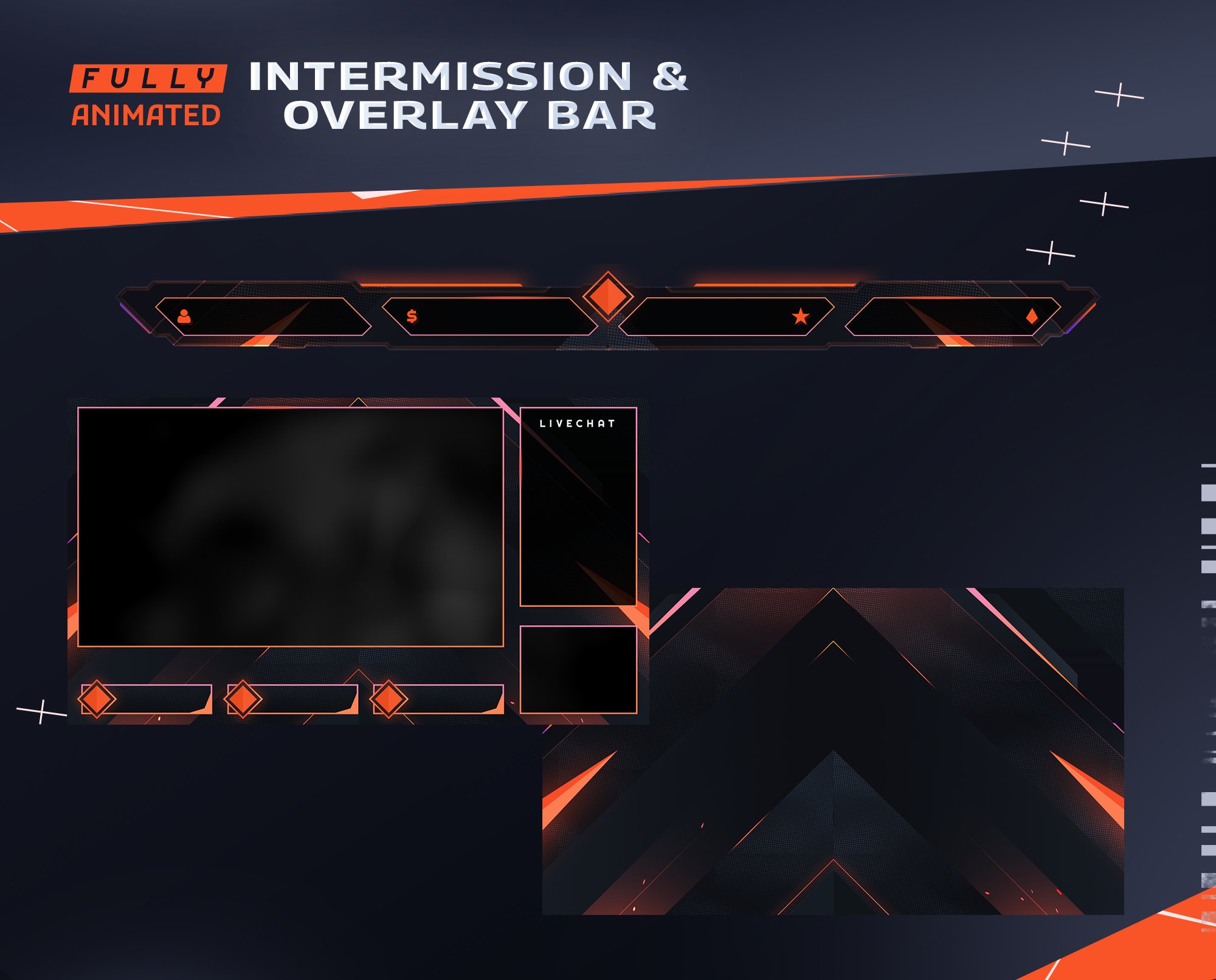 Inferno Animated Stream Package / Twitch Overlay Graphic/gamer/simple ...