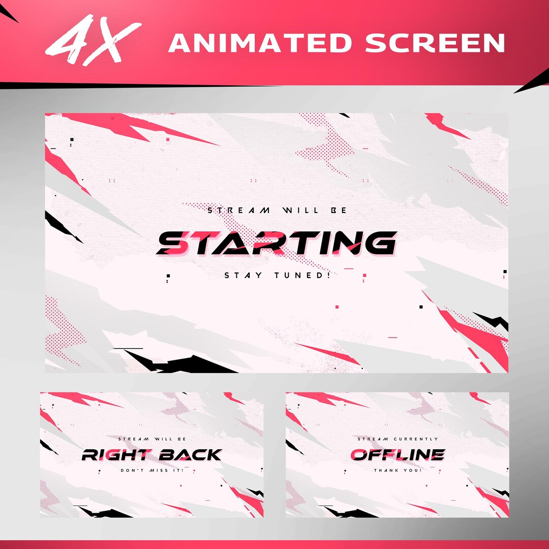 Animated Clashed Stream Screens: Bold Coral & Graphite Modern for ...