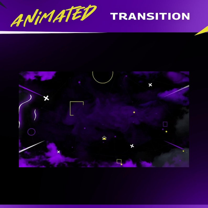 Animated Cyber Purple Lightning Twitch Overlay | Addict Stream Pack ...