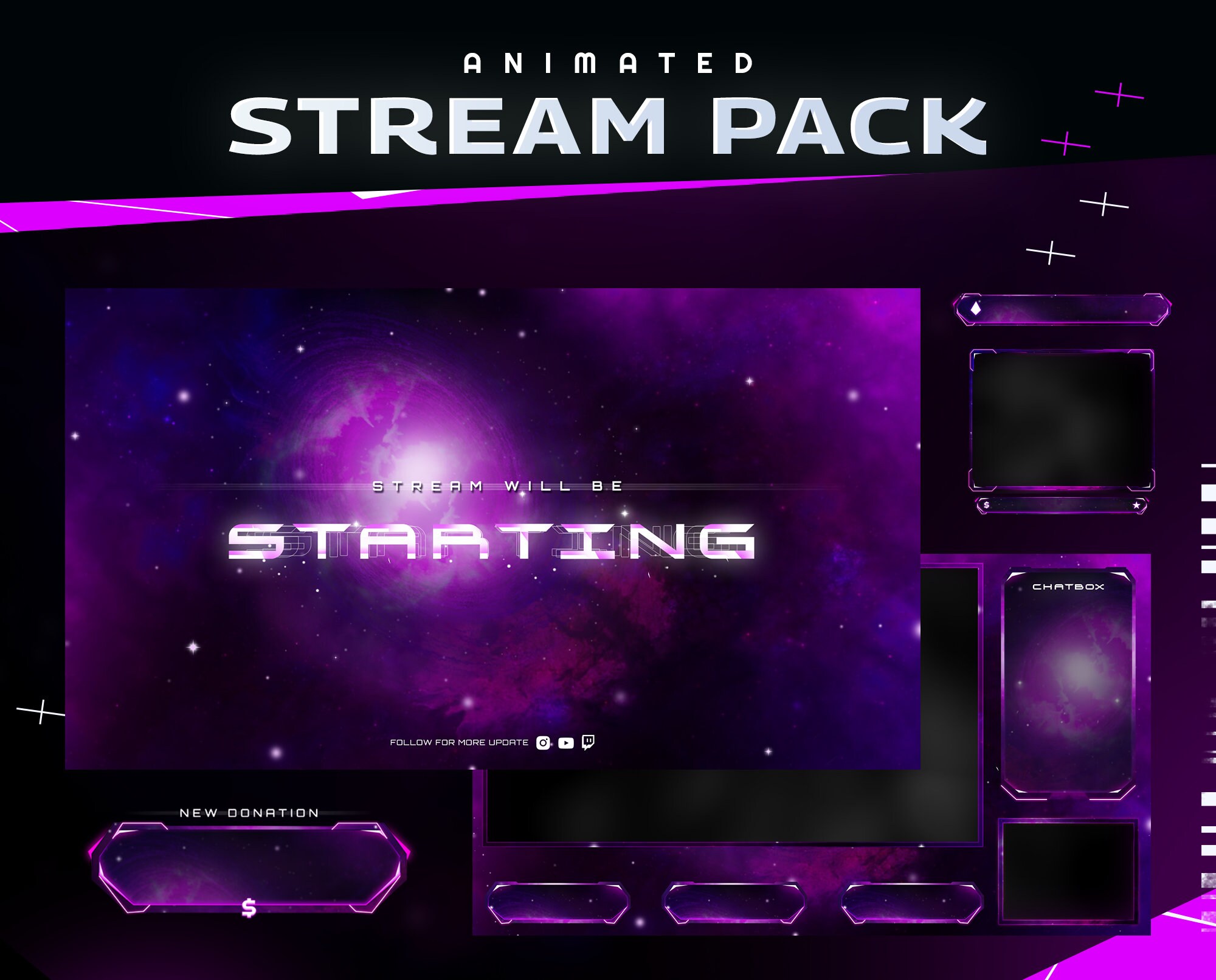 The Beyond Animated Stream Package -twitch Graphic Overlay/futuristic ...