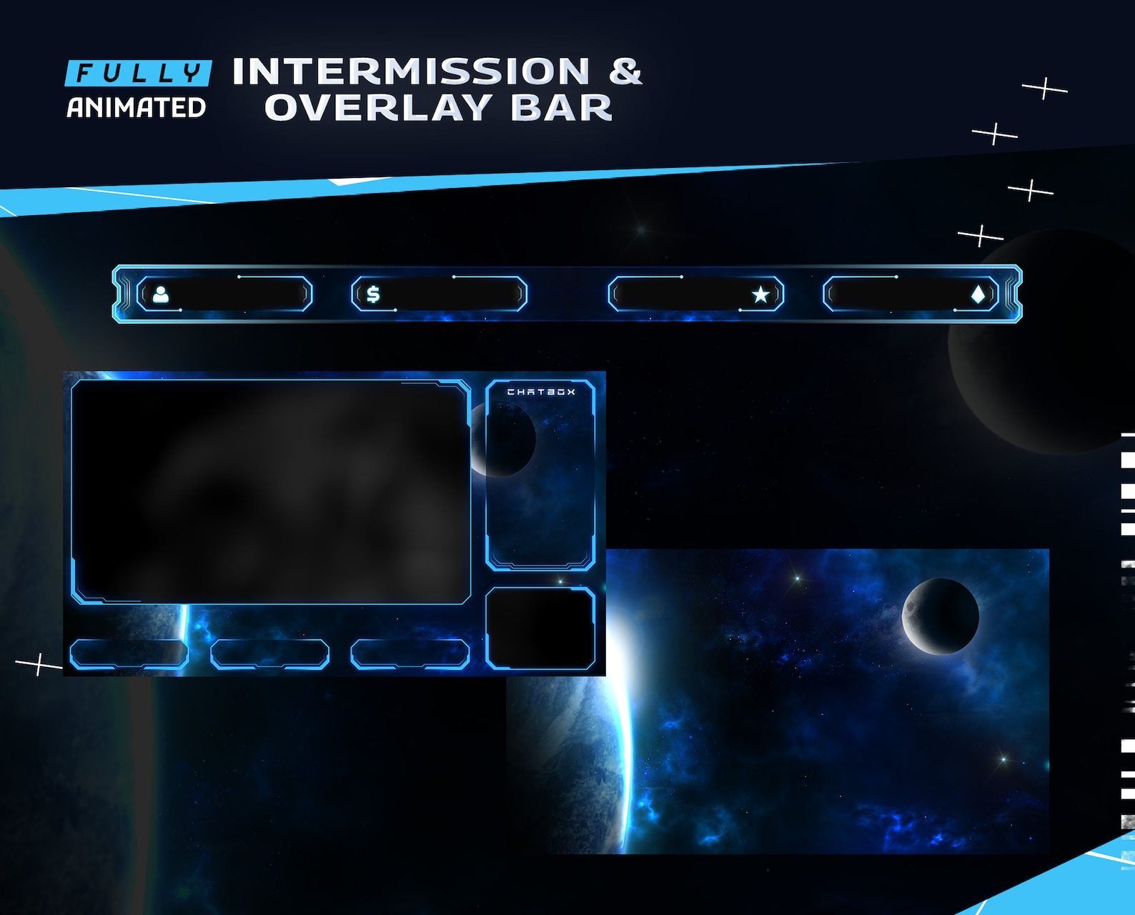 Umbra Animated Stream Package-twitch Graphic Overlay/futuristic Modern ...
