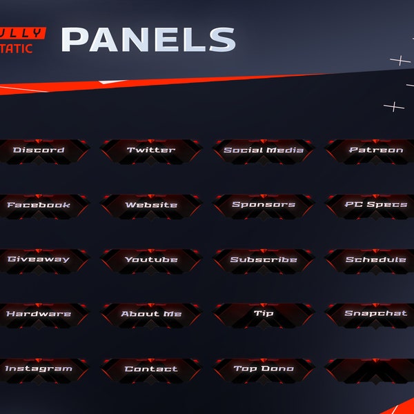 Red Static Twitch Overlay - Etsy