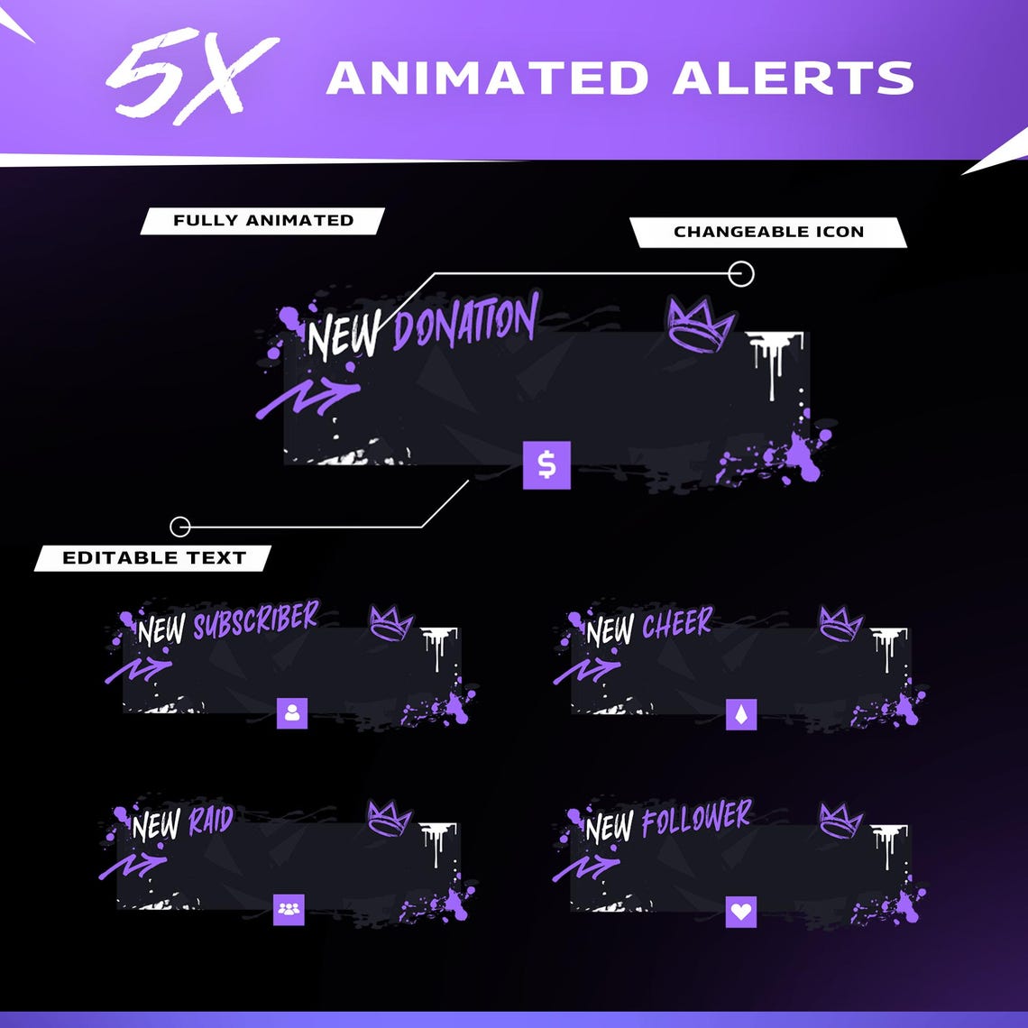 Ink Space Animated Stream Alert/modern Futuristic Design/awesome ...