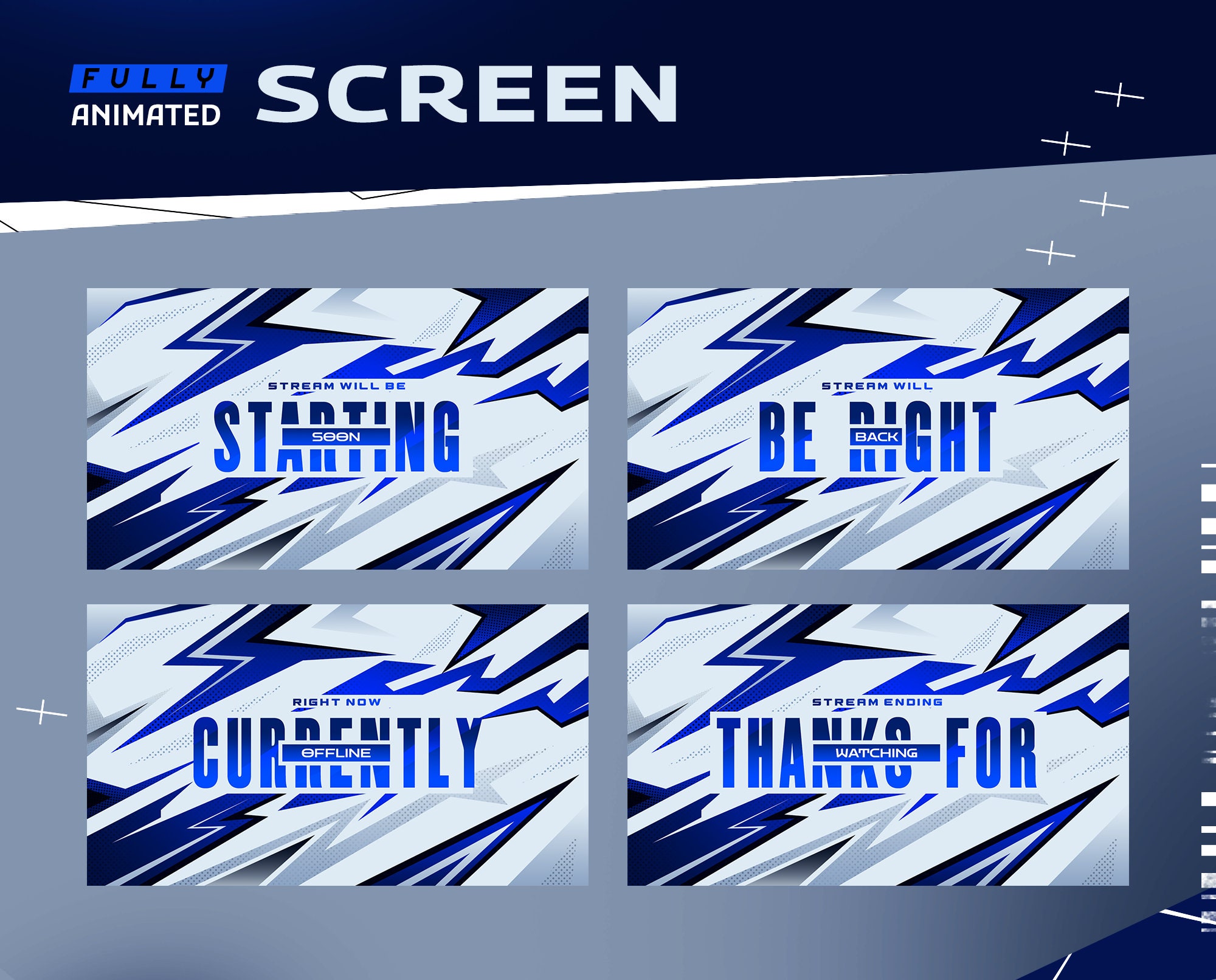 Piercing Animated Stream Screen for Twitch, Kick, Youtube/abstract ...