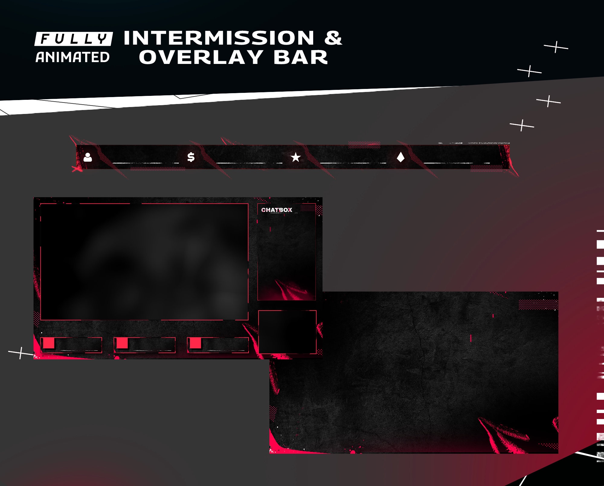 Precision Animated Stream Package-twitch Graphic Gaming Overlay/modern ...