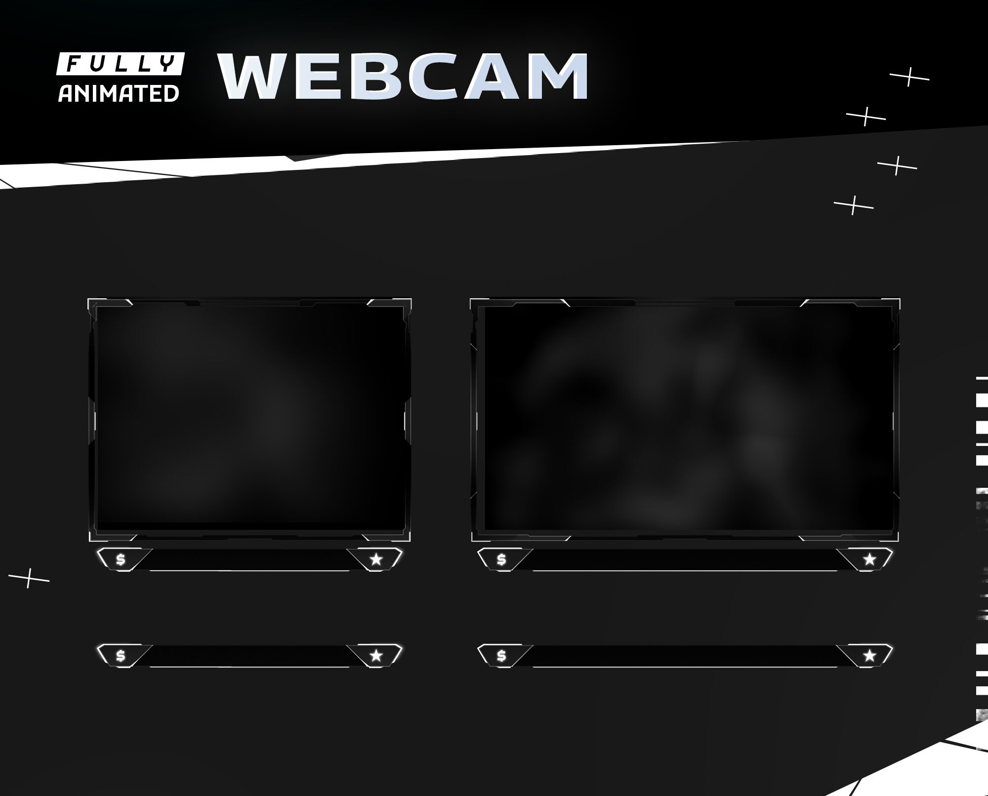 Noir Animated Stream Package Twitch Overlay Graphic/gamer/simple ...