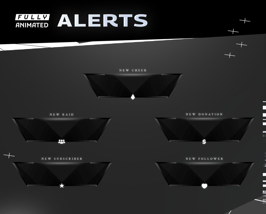 Graphite Animated Stream Alert Pack - Twitch Overlay Graphic/gamer ...