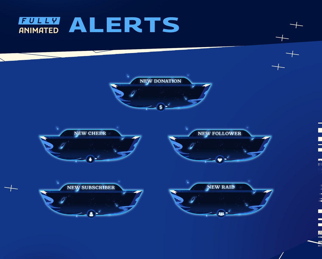Waves Animated Twitch Overlay Stream Alert Bundle/liquid Theme ...