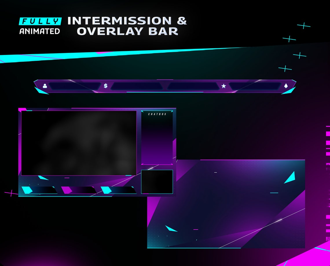 Radial Animated Stream Package-twitch Graphic Overlay/futuristic Modern ...