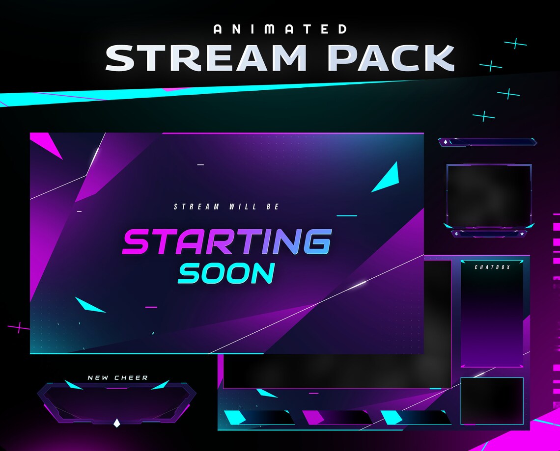 Radial Animated Stream Package-twitch Graphic Overlay/futuristic Modern ...