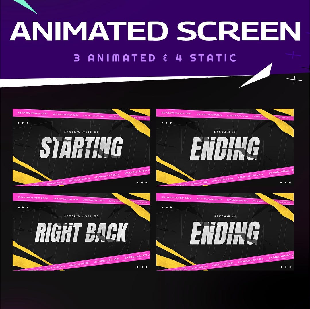 Futura Strike Animated Stream Screen Package for Twitch/abstract Twitch ...