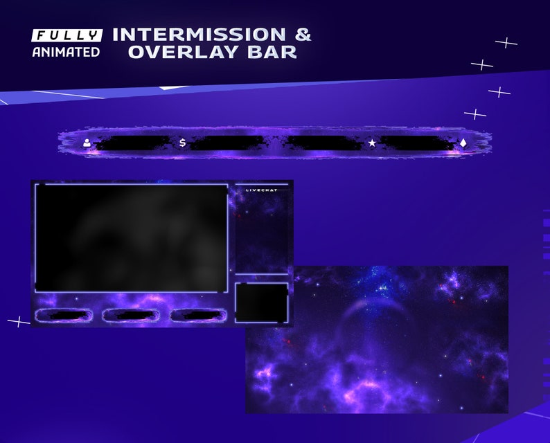 Supernova Animated Stream Package-twitch Graphic Overlay/stream Overlay ...