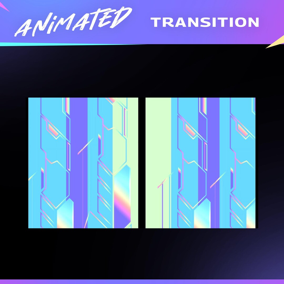 Animated Hologram Nexus Stinger Transition: Futuristic Neon Gradient ...