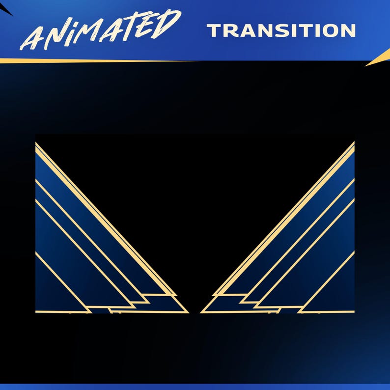 Animated Elegant Blue Gold Space Stream Overlay: Luxury Royal Theme for ...