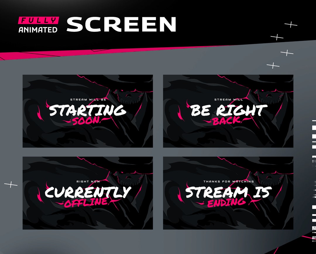 Ghost Shadow Animated Twitch Overlay Screen Package/abstract Theme ...