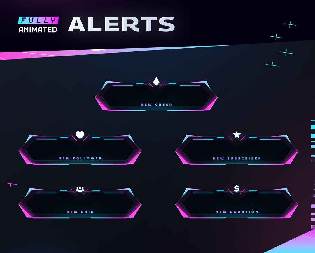 Harbinger Animated Stream Alert Package - Twitch Overlay/stream Graphic ...