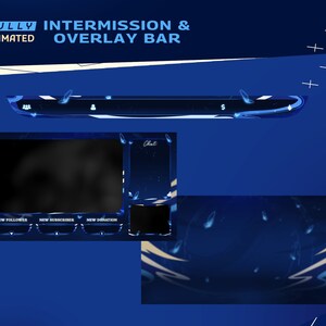 Waves Animated Twitch Overlay Package Bundle/liquid Theme/butterfly ...