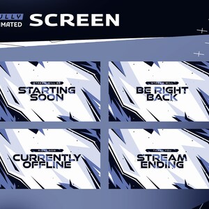 Alpha Overlay Package for Twitch, Kick, Youtube/abstract Theme/sharp ...