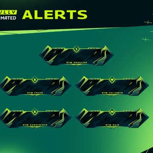 Broken Fragment Animated Twitch Overlay Stream Alert Bundle/abstract ...