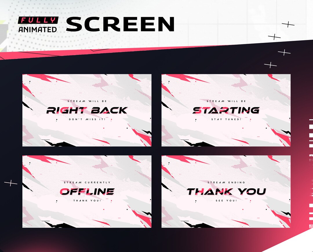 Clashed Animated Stream Screen - Twitch Graphic Overlay/futuristic ...