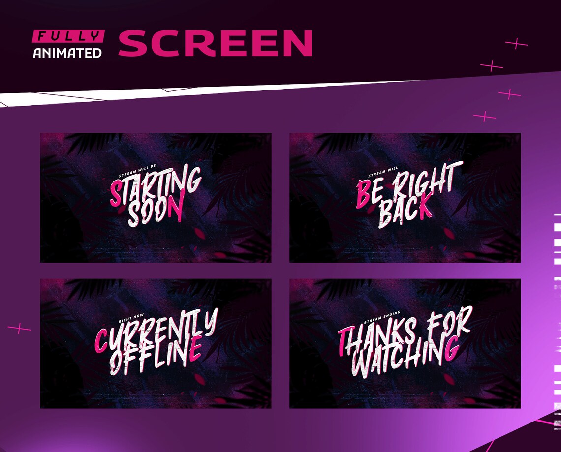 Leaves Brush Animated Twitch Overlay Package Bundle/nature Theme/leaf ...