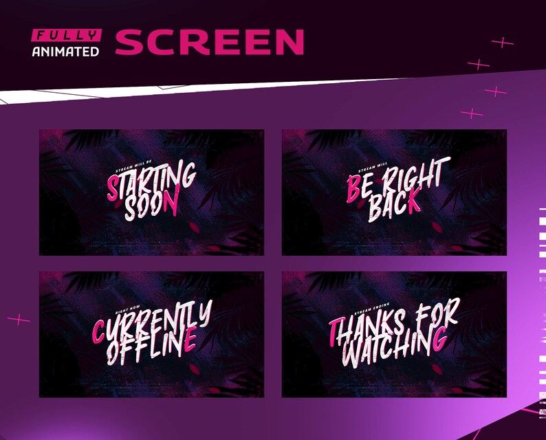 Leaves Brush Animated Twitch Overlay Package Bundle/nature Theme/leaf ...