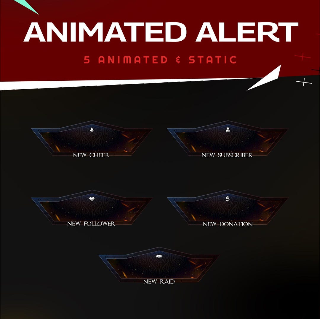 Assassin Path Animated Stream Alerts Package for Twitch/bold Metallic ...