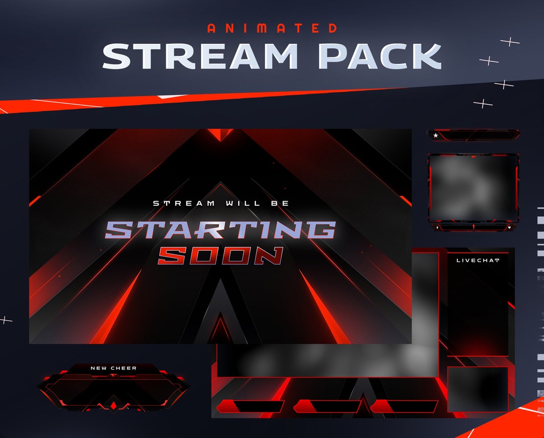 Sanguine Animated Stream Package - Twitch Graphic Overlay/gaming ...