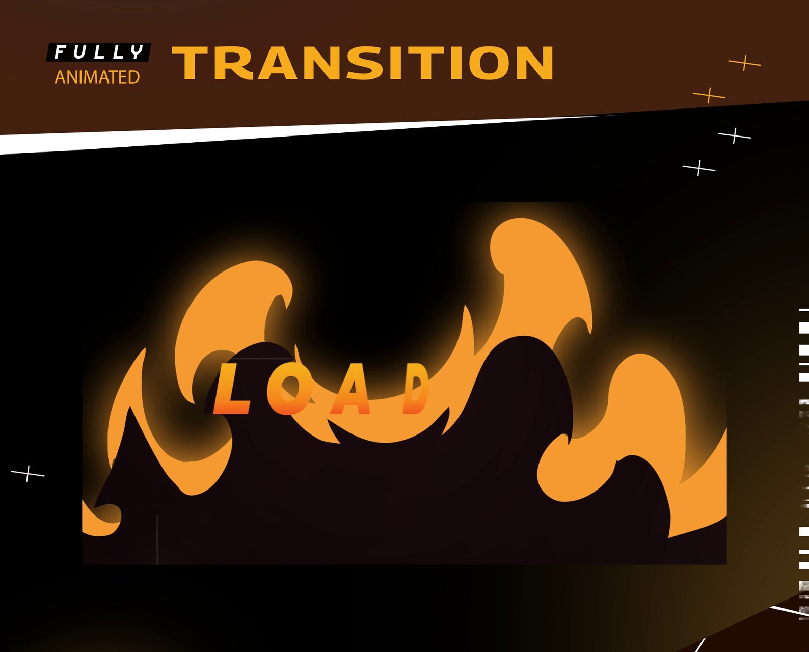 Flame Burst Animated Stringer Transition- Twitch Graphic Overlay ...