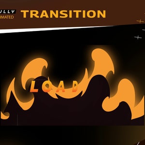 Flame Burst Animated Stringer Transition- Twitch Graphic Overlay ...