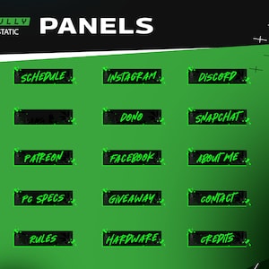 Vanomous Ivy Animated Twitch Overlay Package Bundle/abstract Theme ...