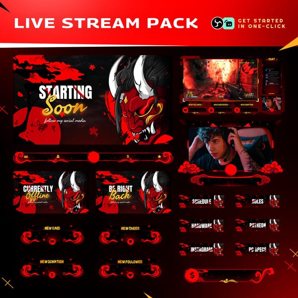 Anime Stream Scene Packs - Etsy