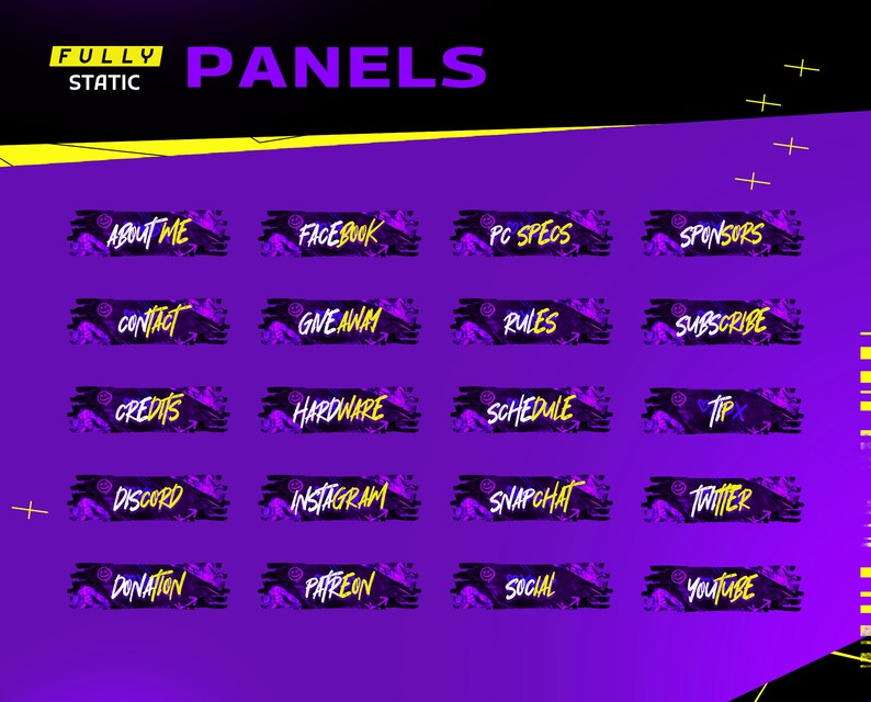 Abstract Line Animated Twitch Overlay Package Graffit Art/dark Theme ...