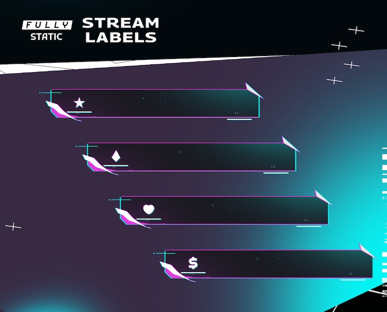Flux Animated Stream Package/panels/black Theme/twitch Graphic Overlay ...