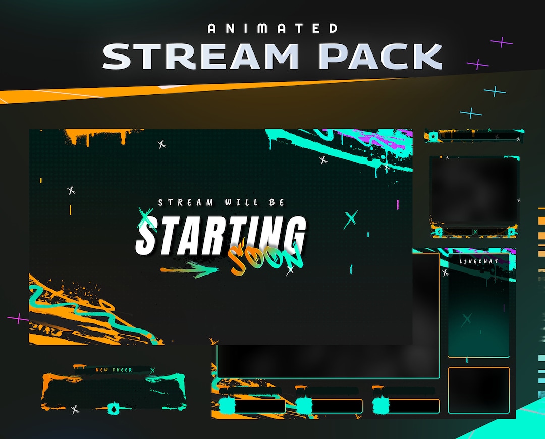 Vandalism Alley Animated Stream Package - Twitch Graphic Gaming Overlay ...