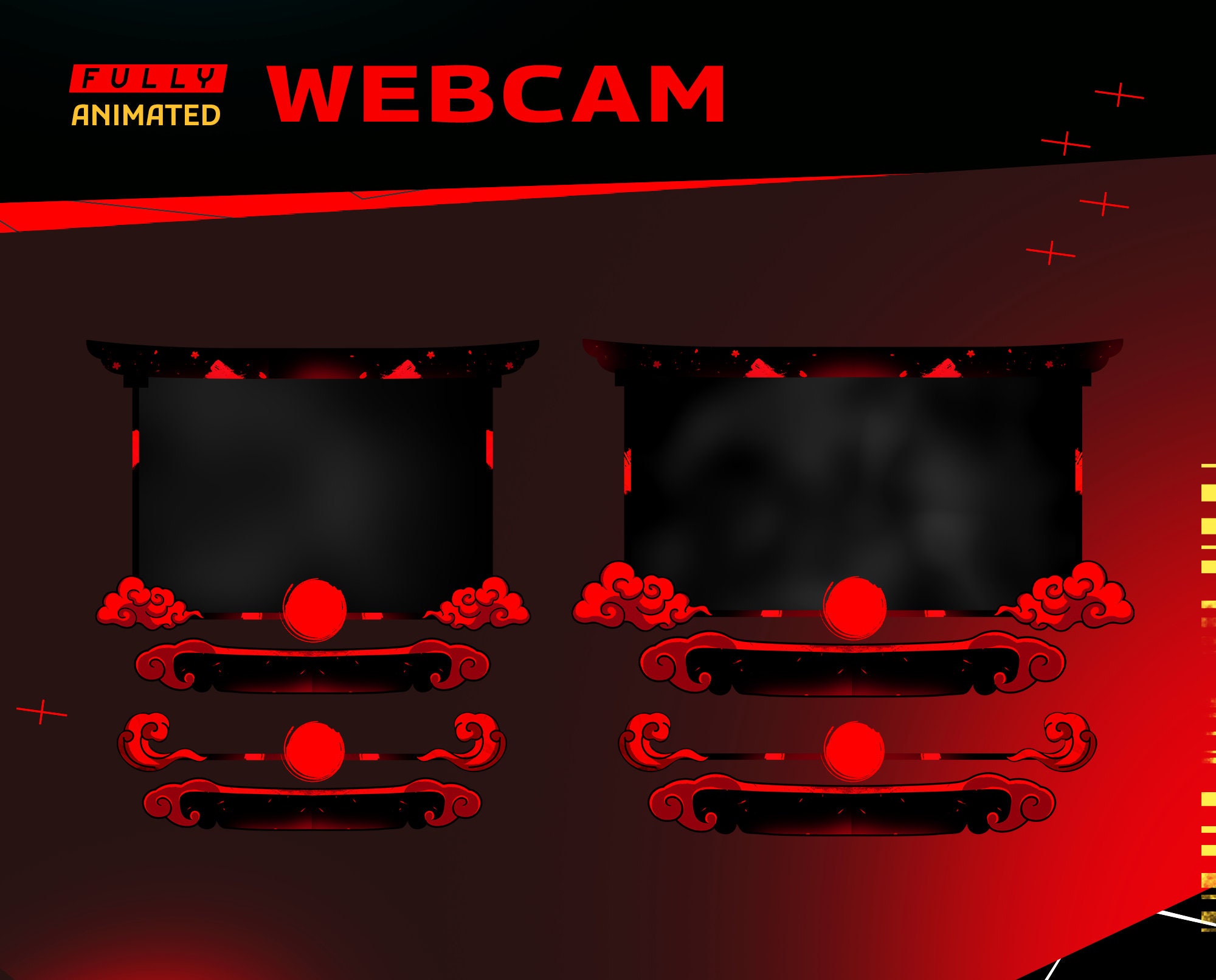 Oni Fury Animated Twitch Overlay Package Bundle/dark - Etsy Canada