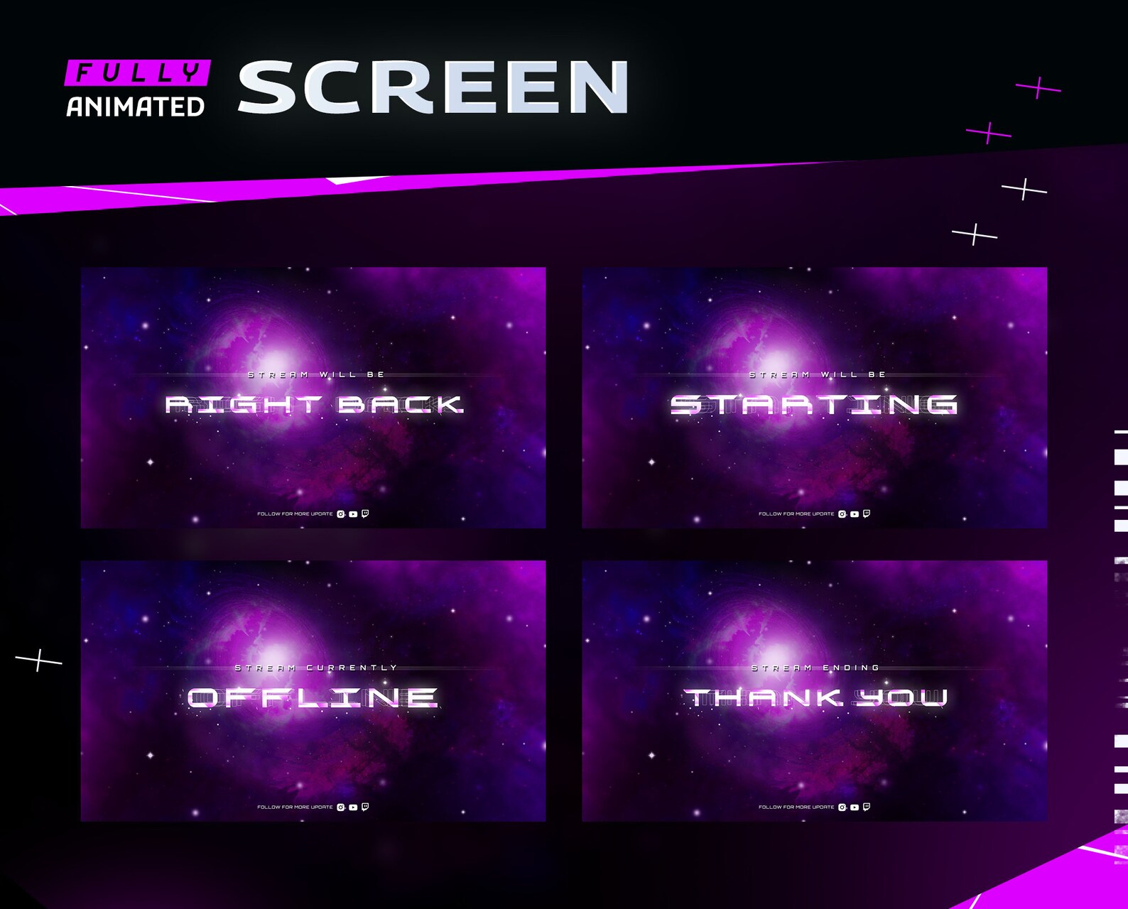 The Beyond Animated Stream Package -twitch Graphic Overlay/futuristic ...