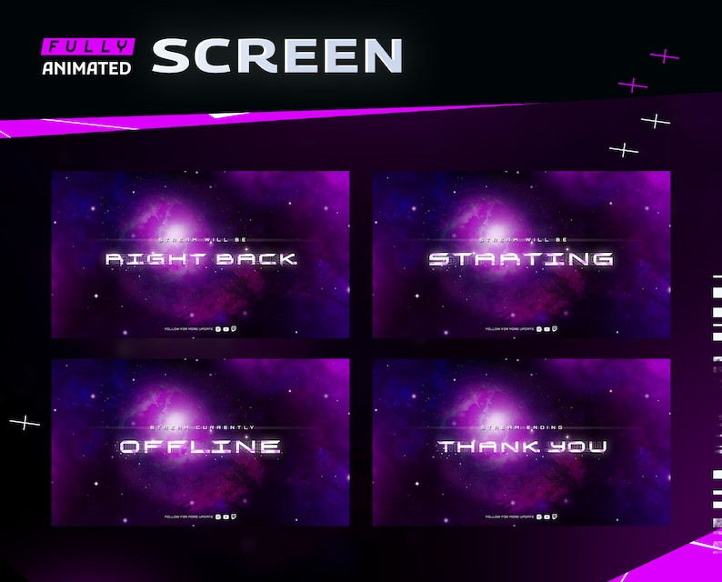 The Beyond Animated Stream Package -twitch Graphic Overlay/futuristic Modern Design Space Theme ...