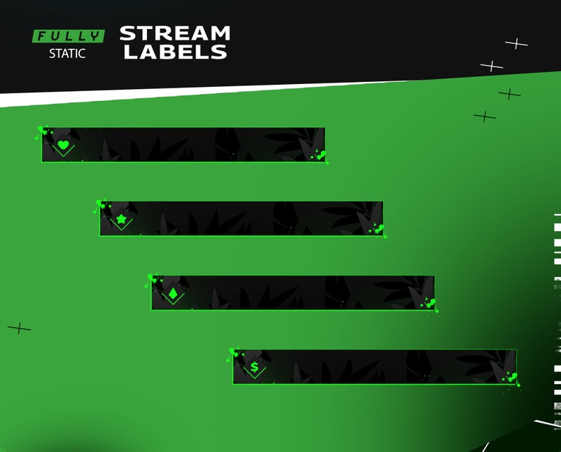 Vanomous Ivy Animated Twitch Overlay Package Bundle/abstract Theme ...