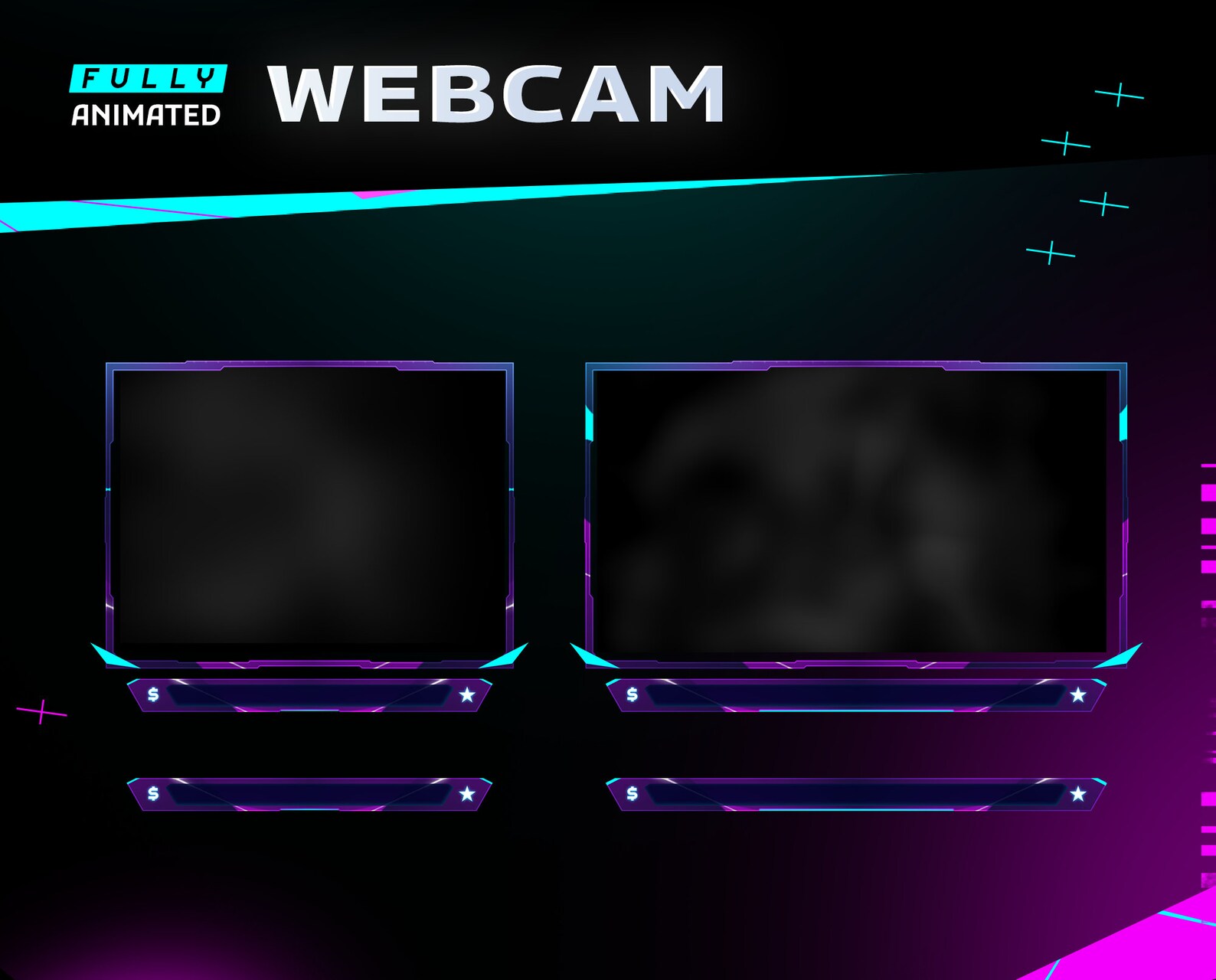 Radial Animated Stream Package-twitch Graphic Overlay/futuristic Modern ...