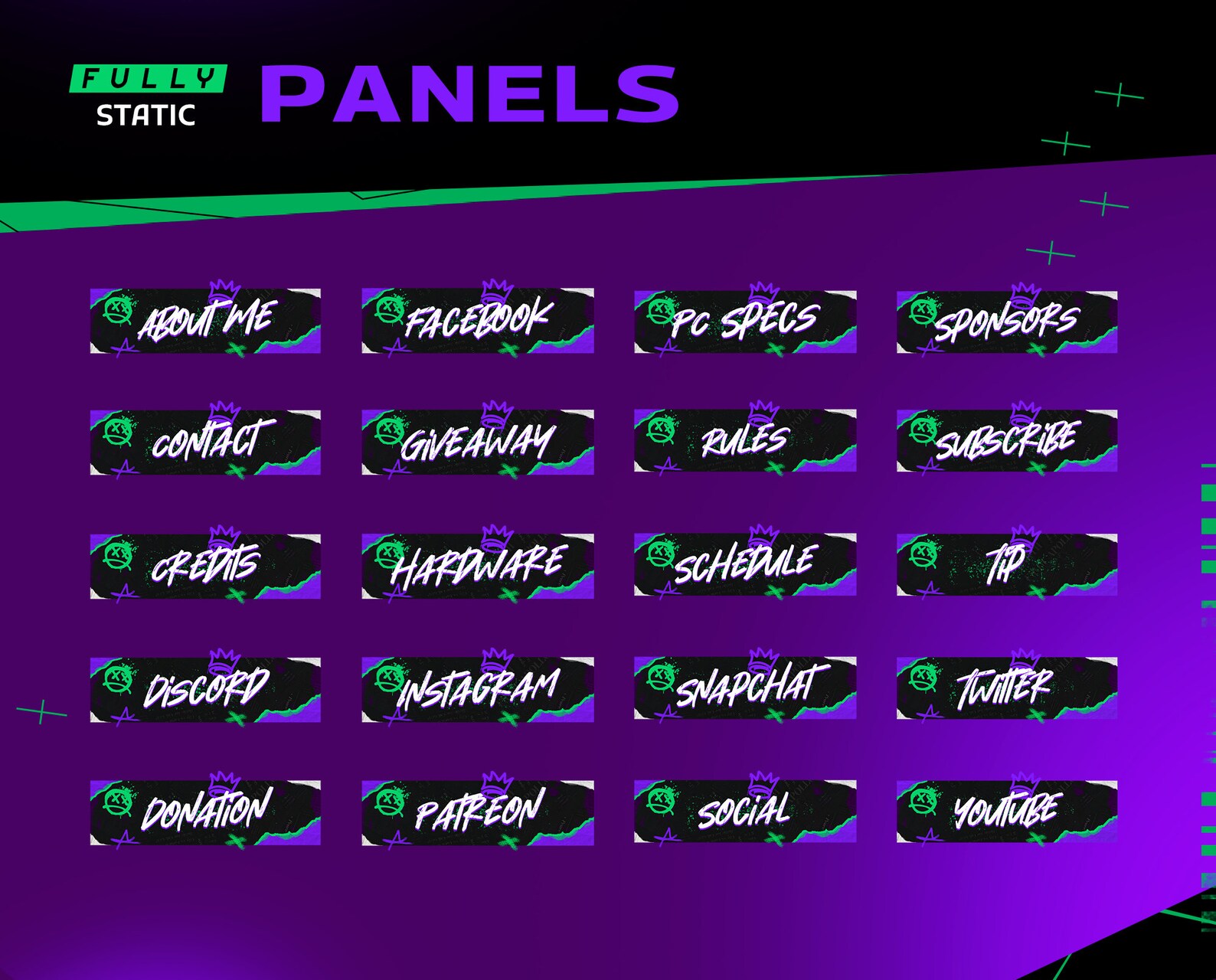 Ripped Paper Animated Twitch Overlay Package Bundle/dark Theme/brush ...