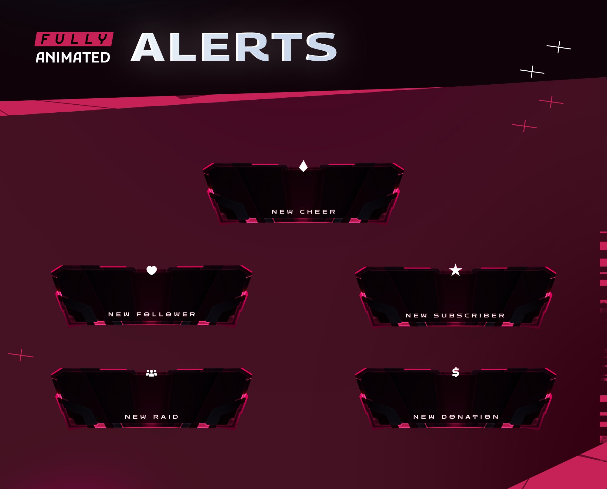 Rupture Animated Stream Package Twitch Graphic Overlay/gamer/futuristic ...