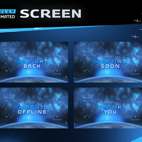 Supernova Static Stream Panels Twitch Graphic Overlay/stream Overlay ...