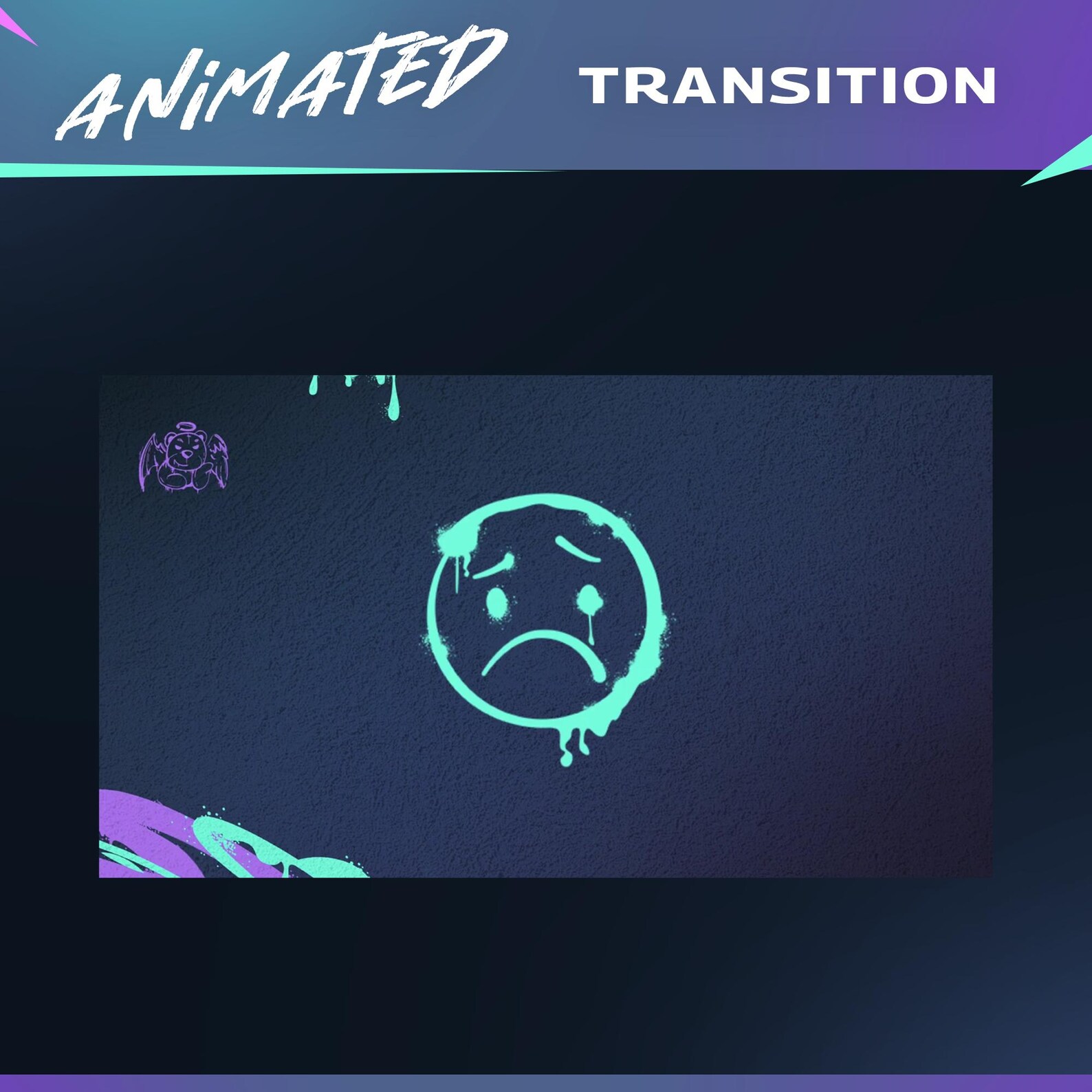 Animated Colorful Graffiti Stream Pack: Neon Pastel Urban for Twitch ...
