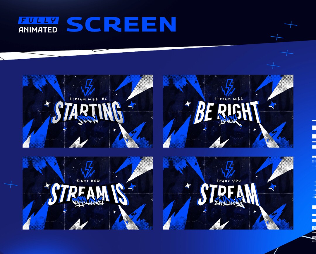 Crumble Animated Stream Screen for Twitch, Kick, Youtube/abstract Theme ...