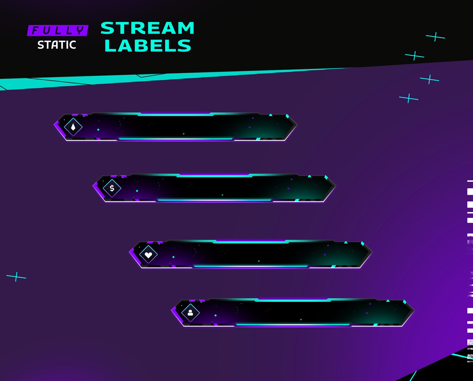 Blaze Wave Overlay Package for Twitch, Kick, Youtube/abstract Theme ...