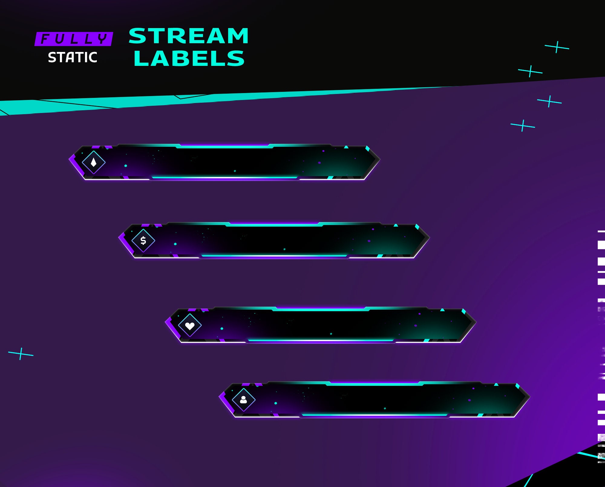 Blaze Wave Overlay Package for Twitch, Kick, Youtube/abstract Theme ...